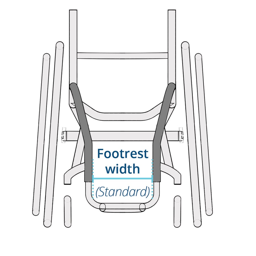 K0005 Configuration: Footrest Width and Seat Sling Depth